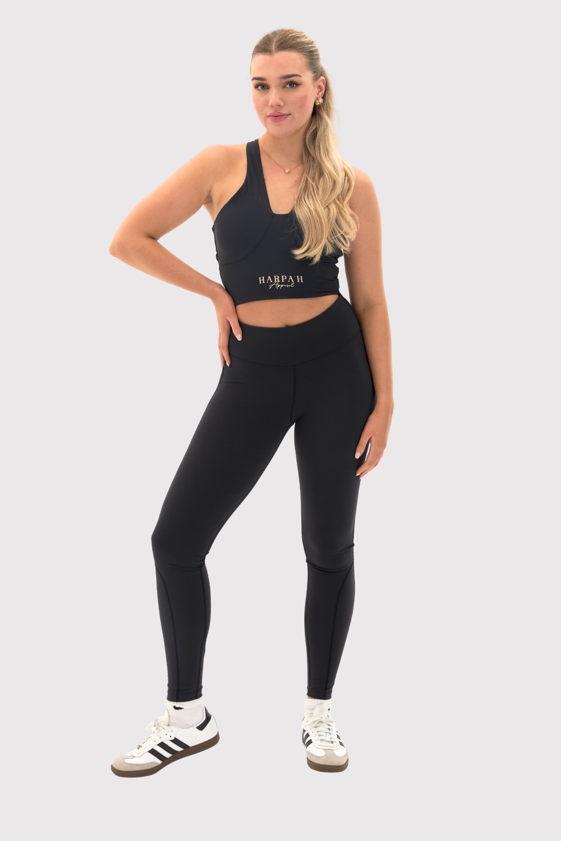 Flexara™ Medium Support Cross Back Crop Top | Harpah – HARPAH