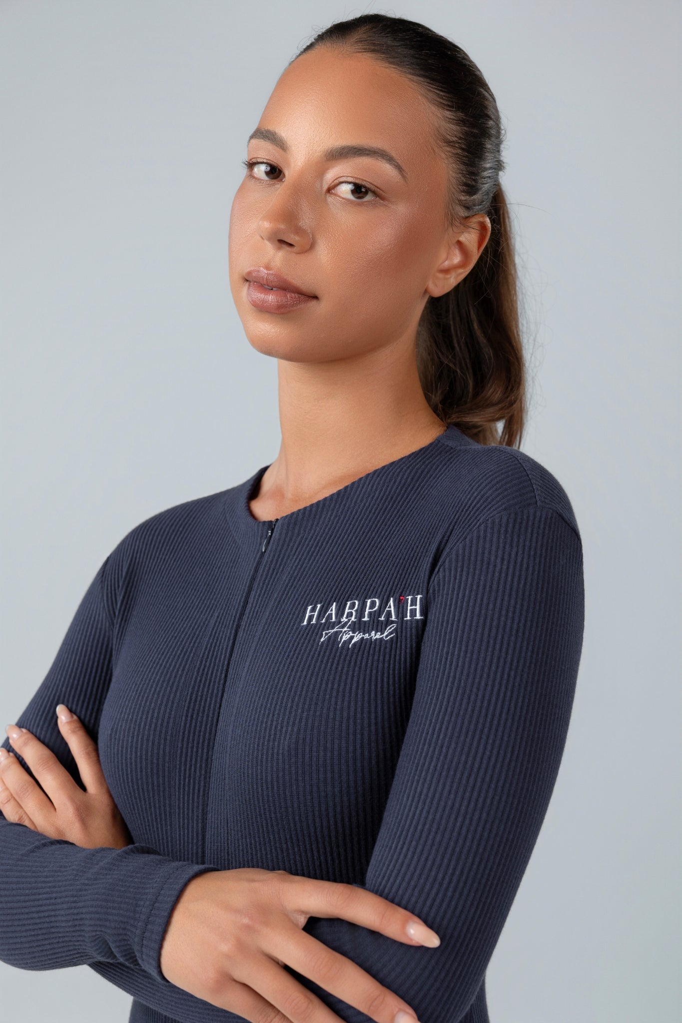 Ribbed Bodysuit - Zip Up Bodysuit - Slim Fit Bodysuit – HARPAH